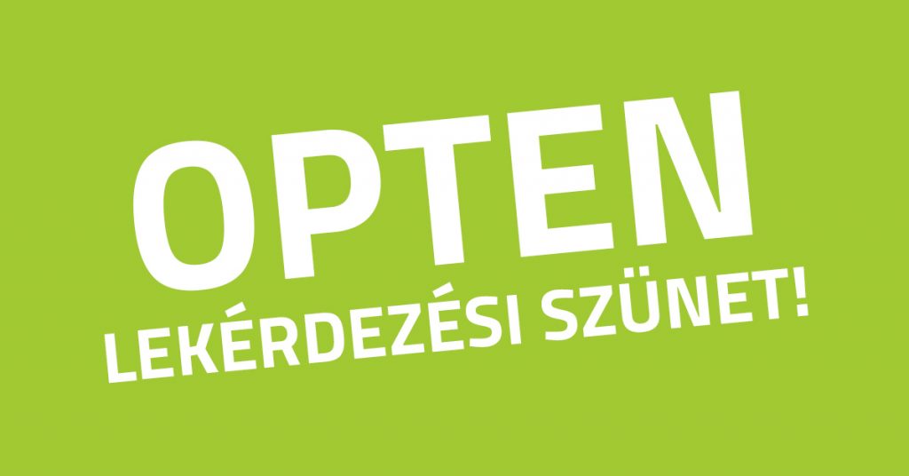 Opten lekérdezési szünet! - Novitax - Ügyviteli és könyvelő programok