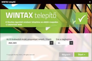 WINTAX programrendszer 2025. évi, 26.00-s verzió - Novitax - Ügyviteli és könyvelő programok
